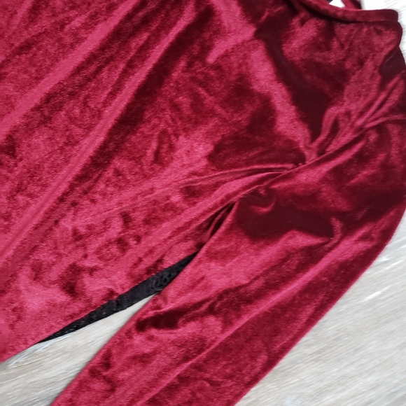 Boutique | Tops | Red Velvet Bodysuit | Poshmark